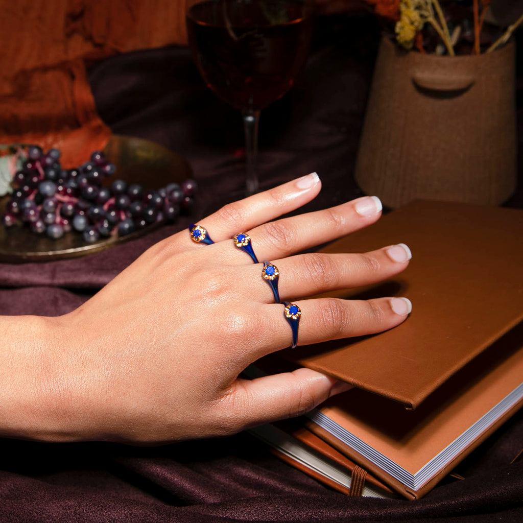 Lapis Petite Parlor Ring – Saif Latif Jewelry